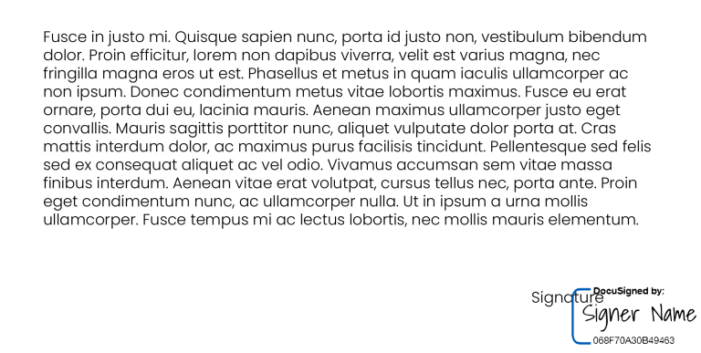 DocuSign e-signature API integration with a custom document generation solution - Fabrity